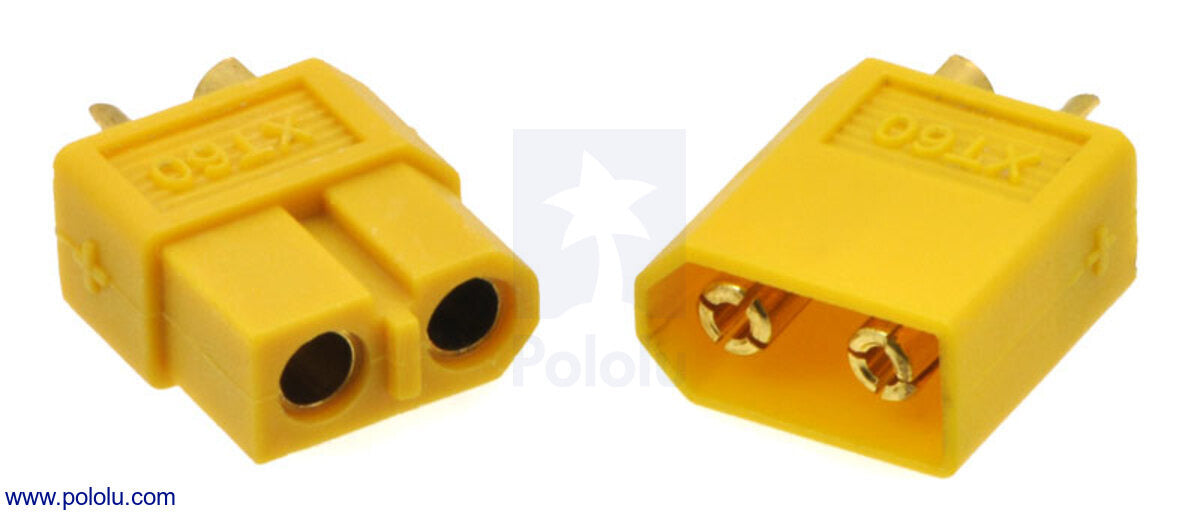 XT60 Connector Male-Female Pair, Yellow — Robot Italy