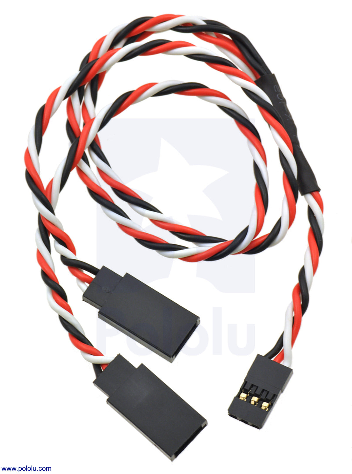 Twisted Servo Y Splitter Cable 12" Female - 2x Male — Robot Italy