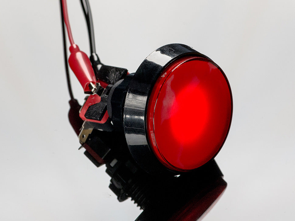 Large Arcade Button with LED - 60mm Red — Robot Italy