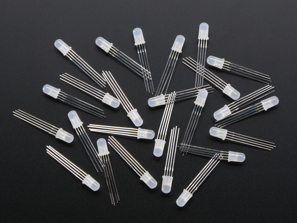 Diffused RGB 5mm LED (25 pack) — Robot Italy