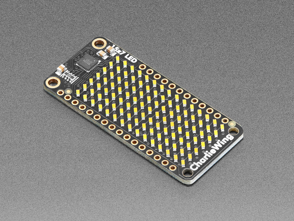 Adafruit 15x7 CharliePlex LED Matrix FeatherWing - Warm White — Robot Italy