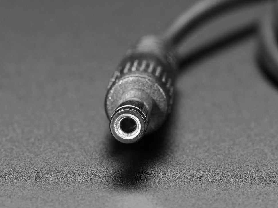 2.1mm female/male barrel jack extension cable 1.5m / 5 ft — Robot Italy