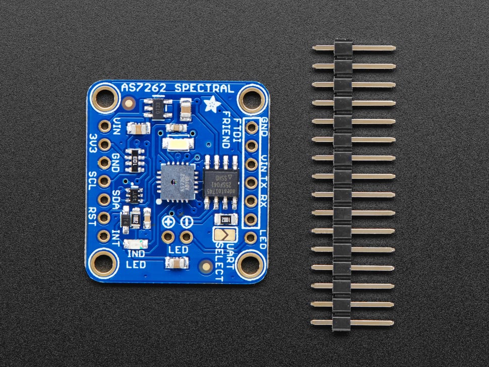 Adafruit AS7262 6-Channel Visible Light / Color Sensor Breakout — Robot ...