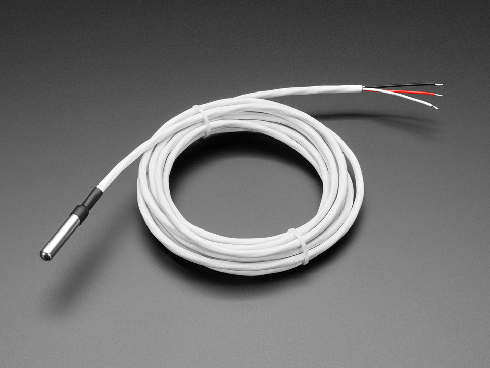 High Temp Waterproof DS18B20 Digital Temperature Sensor 3m long — Robot ...
