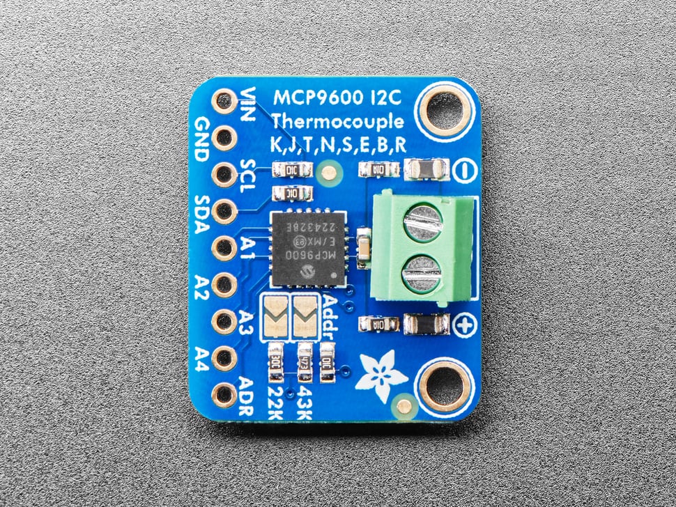 Adafruit MCP9600 I2C Thermocouple Amplifier K, J, T, N, S, E, B and R ...
