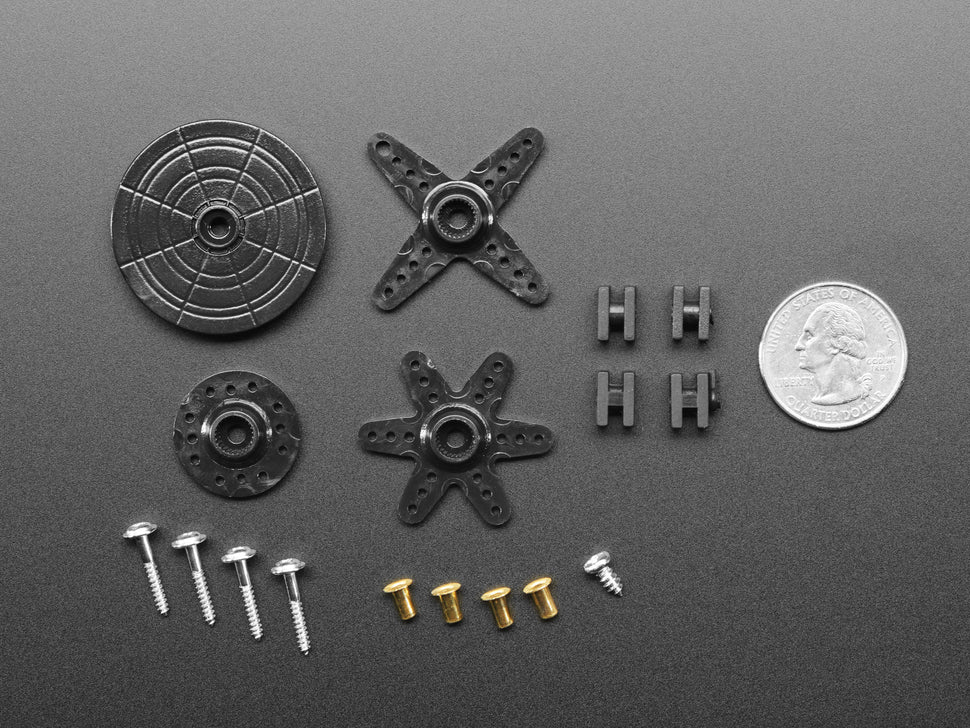 Standard Servo Arm and Horn Set - 25 Spline — Robot Italy