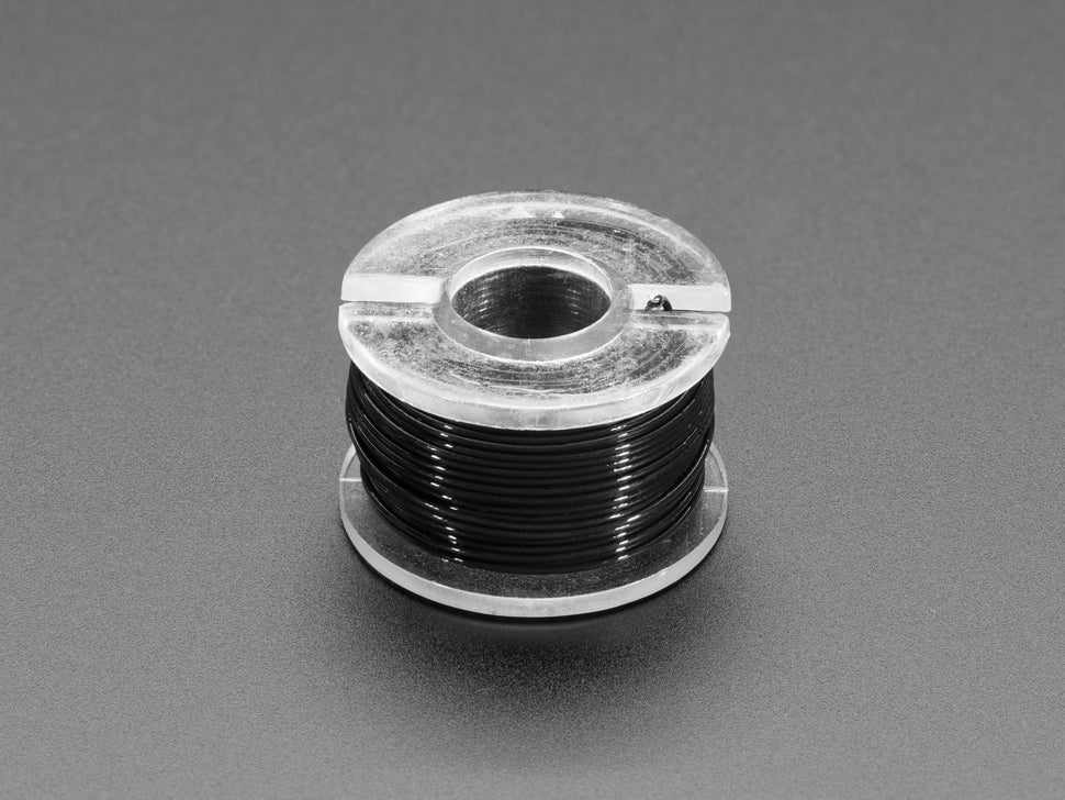 Ultra-Fine Stranded Wire Spool - 10 meters - 32AWG - Black — Robot Italy