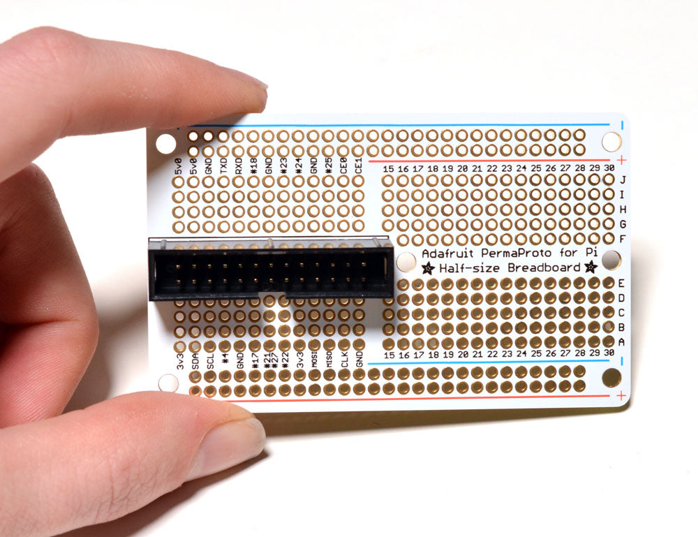 Adafruit Half-size Perma-Proto Raspberry Pi Breadboard PCB Kit — Robot ...