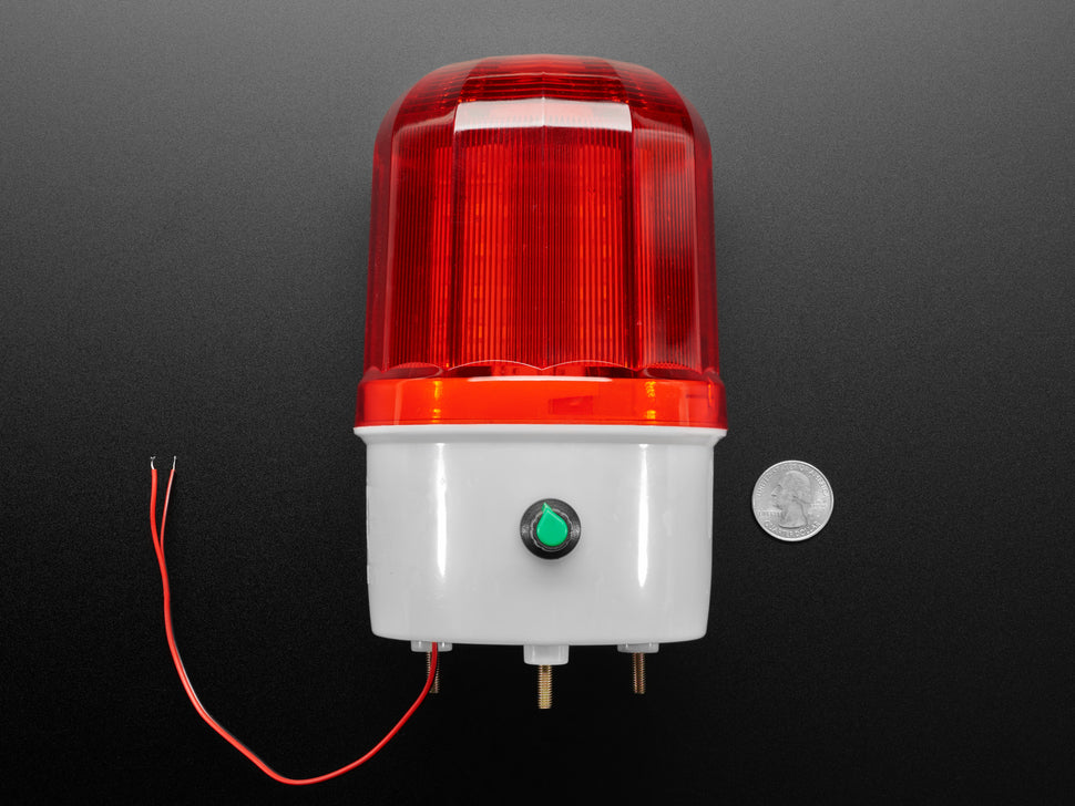 Rotating LED Warning Light with Adjustable Volume Buzzer Alarm — Robot ...