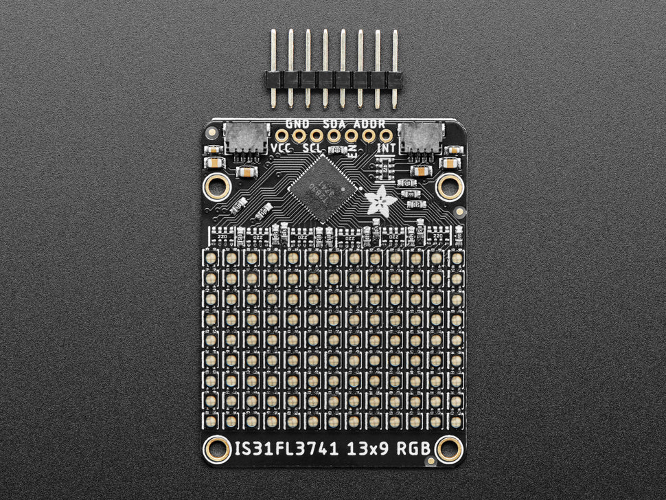 Adafruit IS31FL3741 13x9 PWM RGB LED Matrix Driver STEMMA QT / Qwiic ...