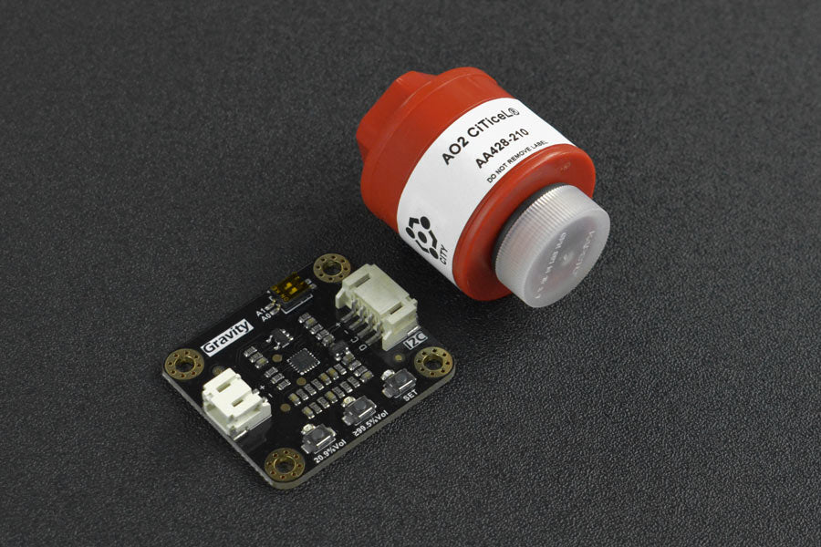 Gravity: Electrochemical Oxygen / O2 Sensor (0-100%Vol, I2C) — Robot Italy