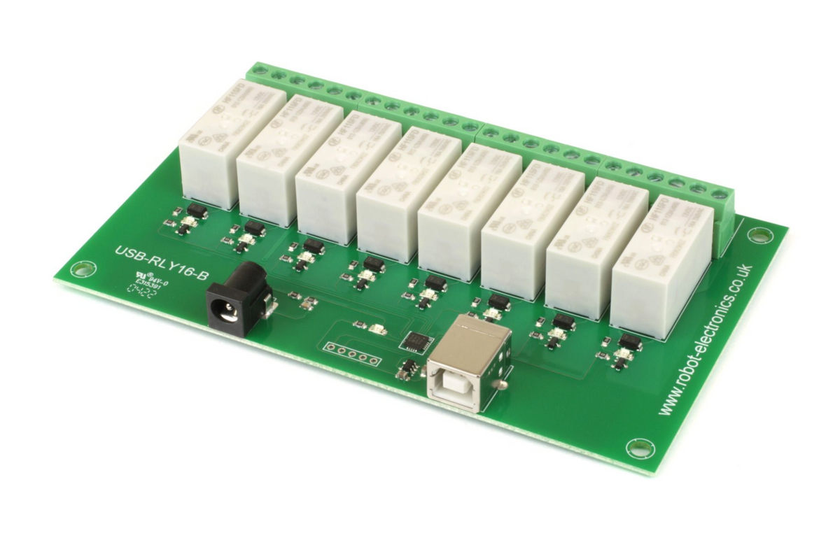 USB-RLY16-B - 8 x 16A USB relay — Robot Italy