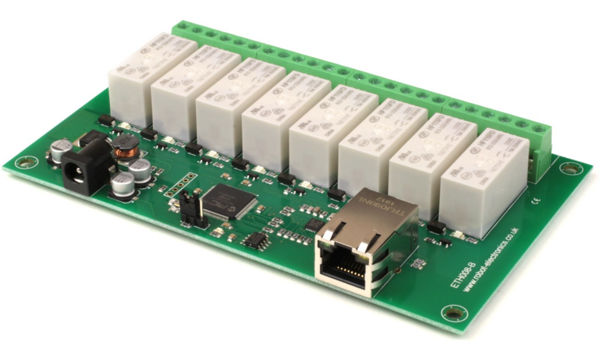 ETH008-B - 8 relay outputs at 16A — Robot Italy