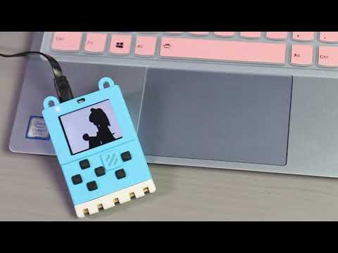 Kittenbot Meowbit - Card-sized Graphical Retro Game Computer - blue-w/ — Robot Italy