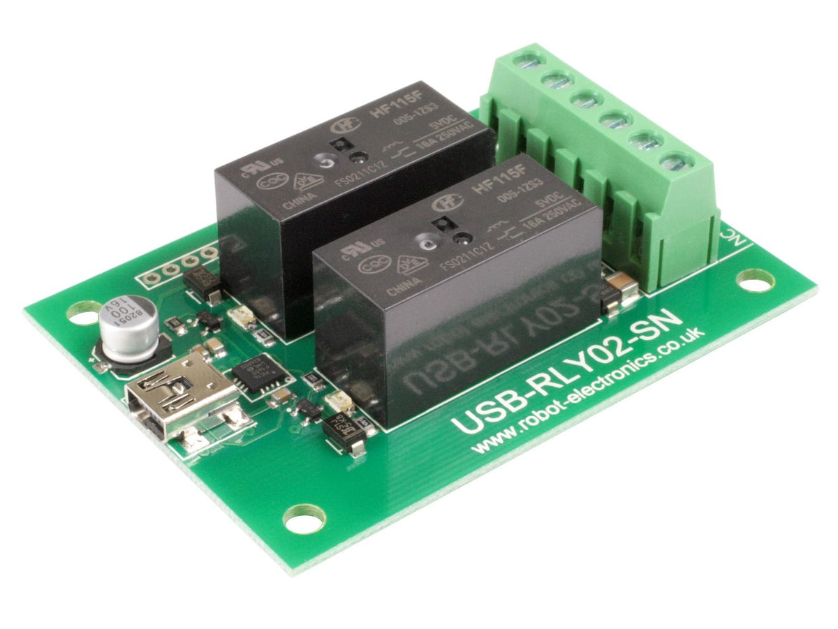 USB-RLY02-SN - 2 x 16A USB — Robot Italy