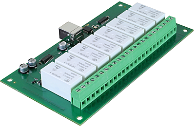 USB-RLY16L - 16Amp, 8 Channel Relay Module — Robot Italy