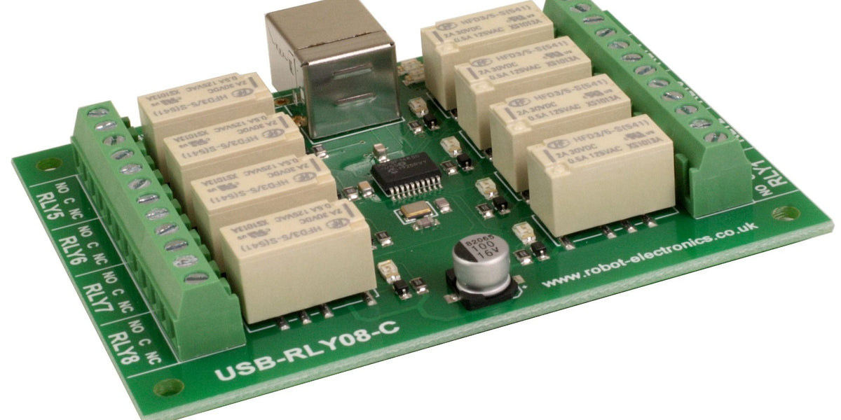 USB-RLY08-C - 8 channel USB relay — Robot Italy